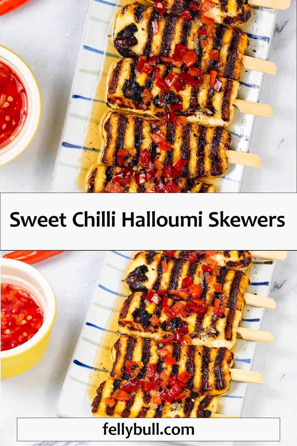 Sweet Chilli Halloumi Skewers - Felly Bull